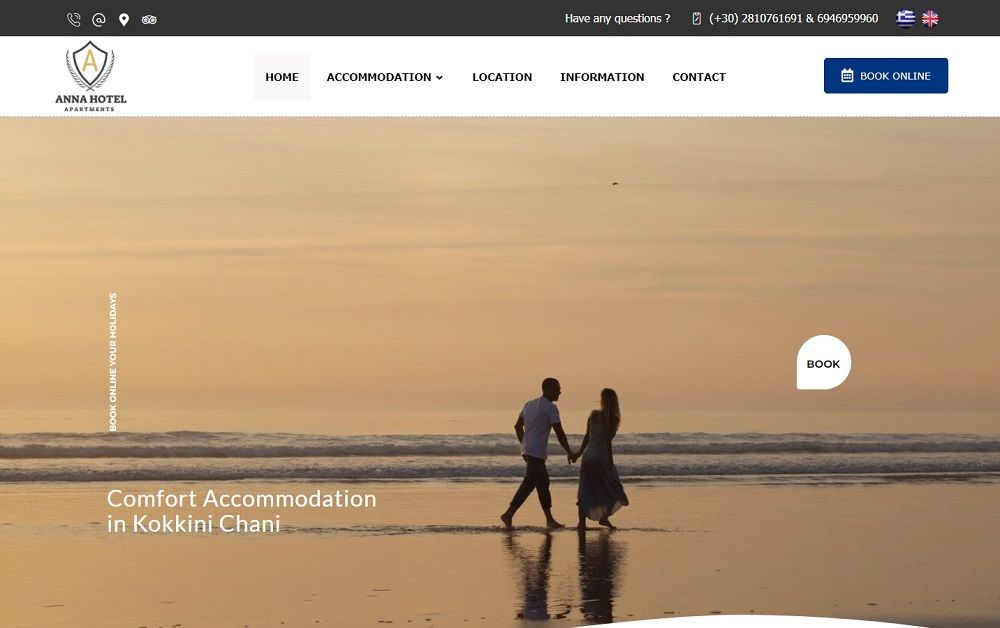Anna Hotel · Kokkini Hani – Channel Manager · ePMS · Κατασκευή Ιστοσελίδων