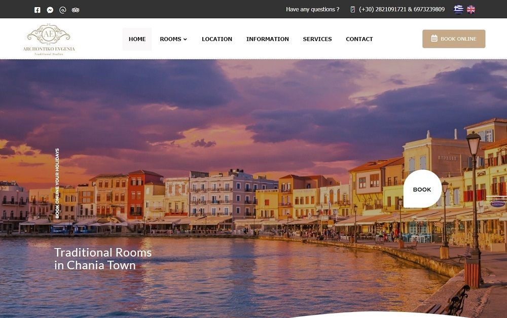 Evgenia Studios · Chania – Channel Manager · ePMS · Κατασκευή Ιστοσελίδων